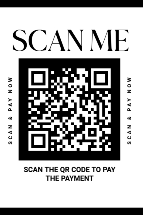 Modern & Minimal Scan Me Poster Template | PosterMyWall
