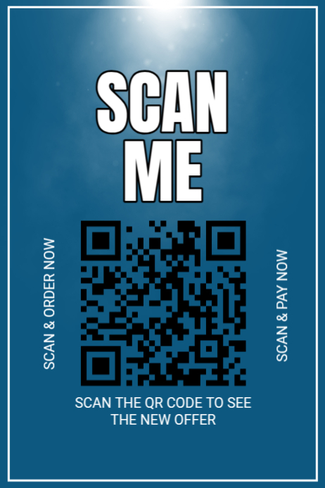 Modern & Minimal Scan Me Poster Template | PosterMyWall