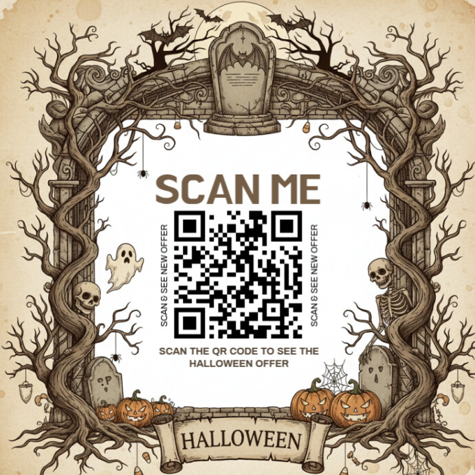 Modern & Minimal Scan Qr Code Instagram Post templaat | PosterMyWall
