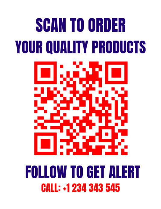 Copy of Modern & Minimal Scan To Order Online | Editable Qr Code Flyer ...
