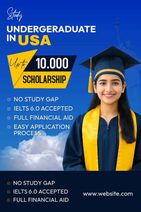 Modern & Minimal Scholarship Poster Templat | PosterMyWall
