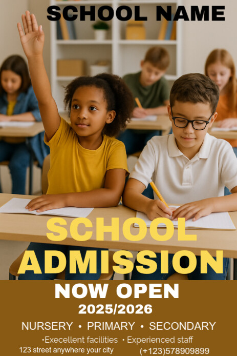 Copy of Modern & Minimal School Admission Pinterest Graphic | PosterMyWall