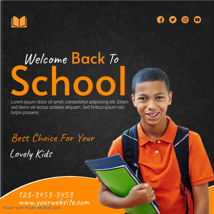 Modern & Minimal School Instagram Post Template | PosterMyWall