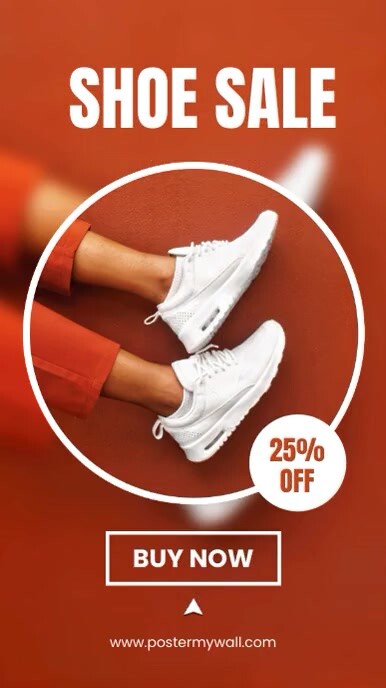 Modern & Minimal Shoe Sale Reel Instagram Template | PosterMyWall