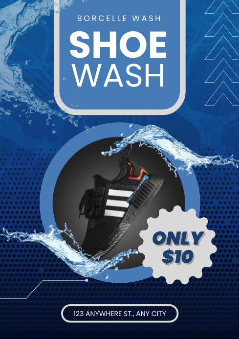 Copy of Modern & Minimal Shoe Wash A4 | PosterMyWall