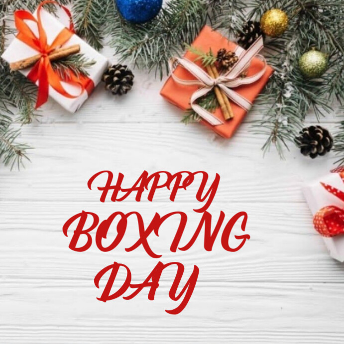 Modern & Minimal Simple Happy Boxing Day Instagram Post Template ...