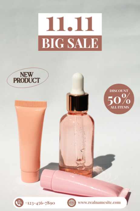 Modern & Minimal Skincare Promotion Poster Template | PosterMyWall