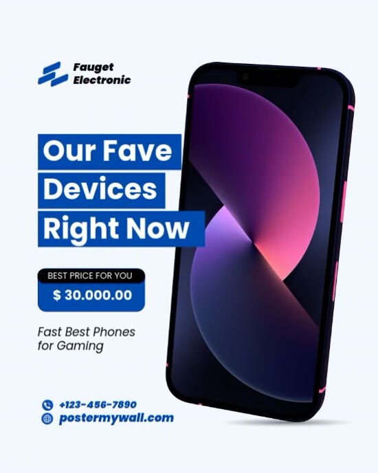 Modern & Minimal Smartphone Promotion Instagram Portrait Template ...