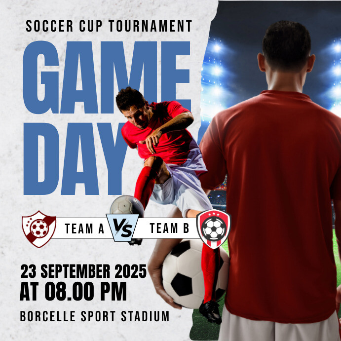 Copy of Modern & Minimal Soccer Cup Tournament Pos In | PosterMyWall