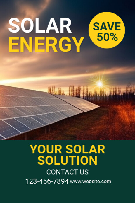 Copy of Modern & Minimal Solar Energy Poster Poster | PosterMyWall