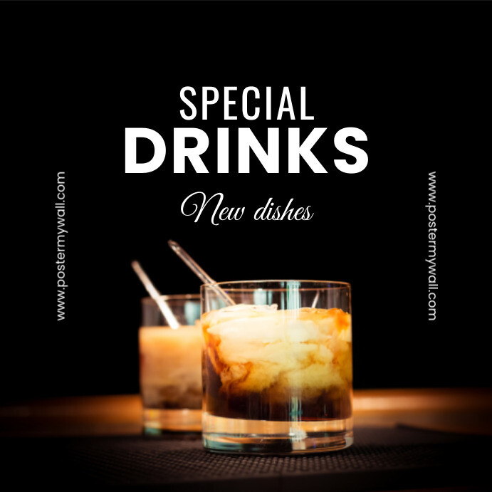 Plantilla de Modern & Minimal Special Drink Instagram Post | PosterMyWall