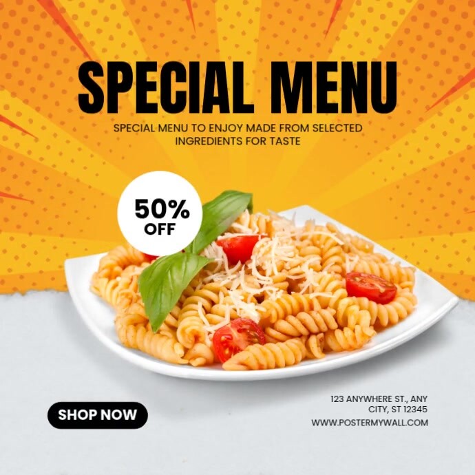 Copy of Modern & Minimal Special Menu Persegi (1:1) | PosterMyWall