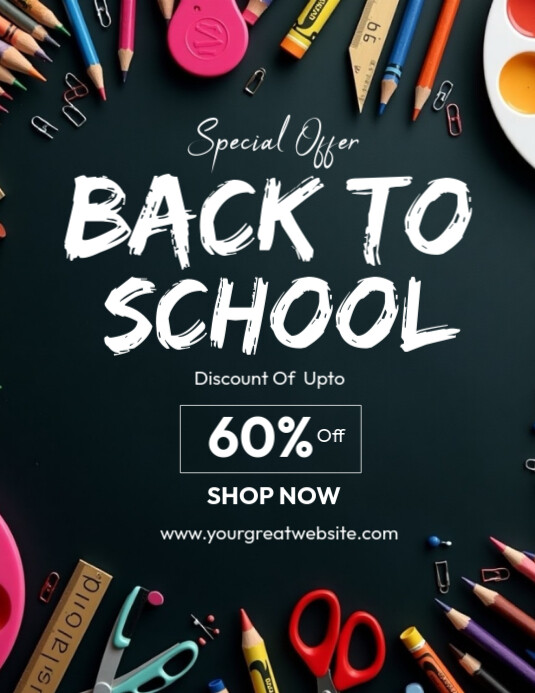 Modern & Minimal Special Offer Back To School Flyer (us Letter ...