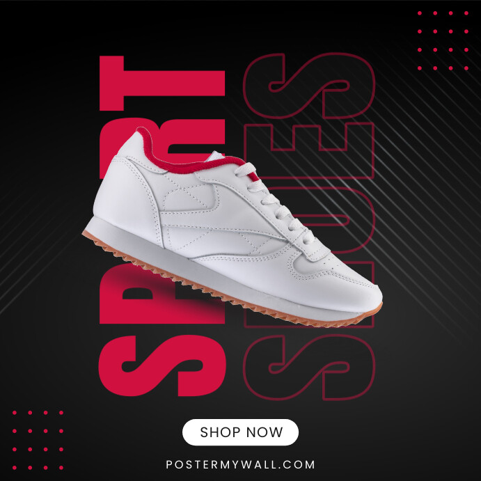 Modern & Minimal Sport Shoes Sale Pos Instagr Template | PosterMyWall