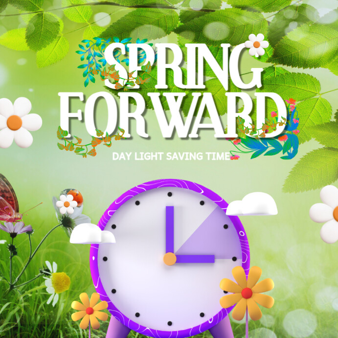 Copy of Modern & Minimal Spring Forward Instagram Post | PosterMyWall