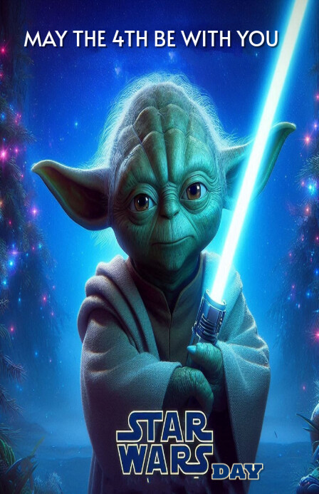 Modern & Minimal Star Wars Day Poster – Lightsabers And May The 4th Be ...