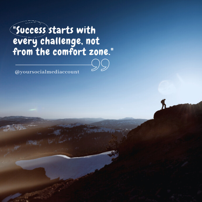 Copy of Modern & Minimal Success Motivation Instagram Post | PosterMyWall