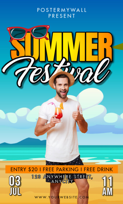 Modern & Minimal Summer Festival Legal As Template | PosterMyWall