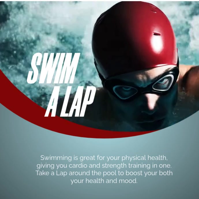 Copy of Modern & Minimal Swim A Lap Instagram Video | PosterMyWall