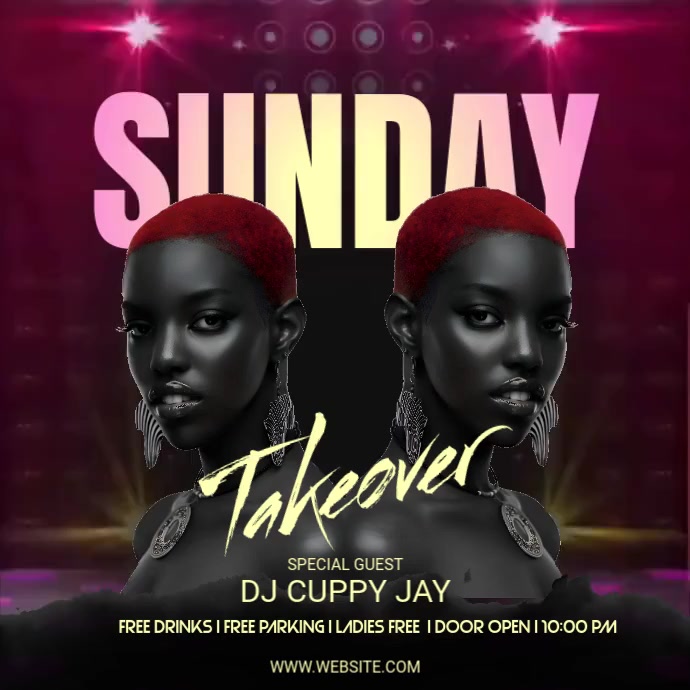 Modern & Minimal Takeover Party Instagram Post Template | PosterMyWall