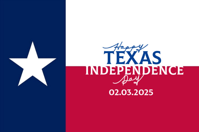 Copy of Modern & Minimal Texas Independence Day Poster | PosterMyWall