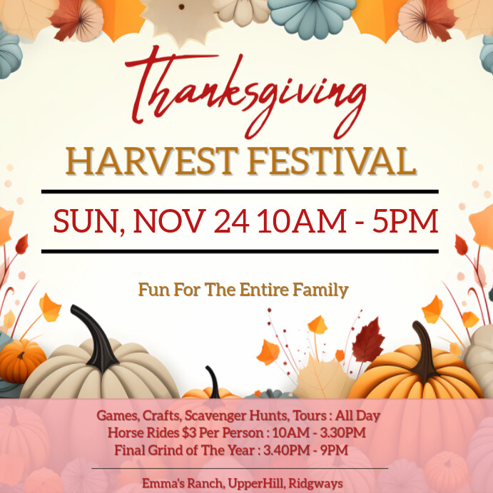 Copy of Modern & Minimal Thanksgiving Template Instagram Post ...