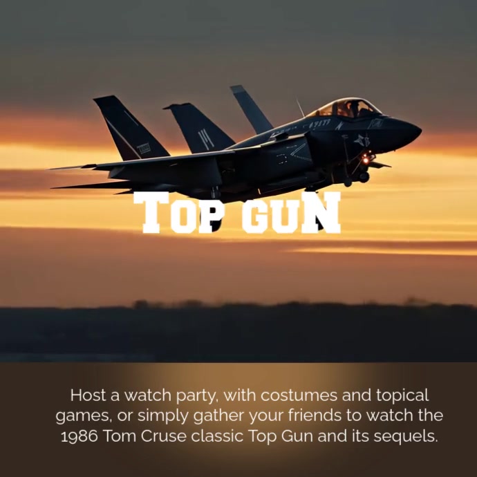 Copy of Modern & Minimal Top Gun Day Instagram Post | PosterMyWall