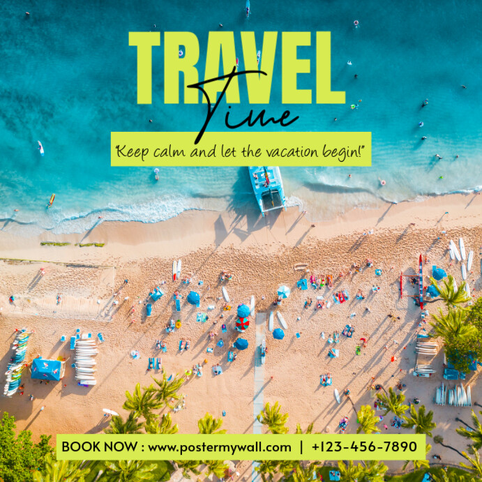 Copy of Modern & Minimal Travel Time Pos Instagram | PosterMyWall