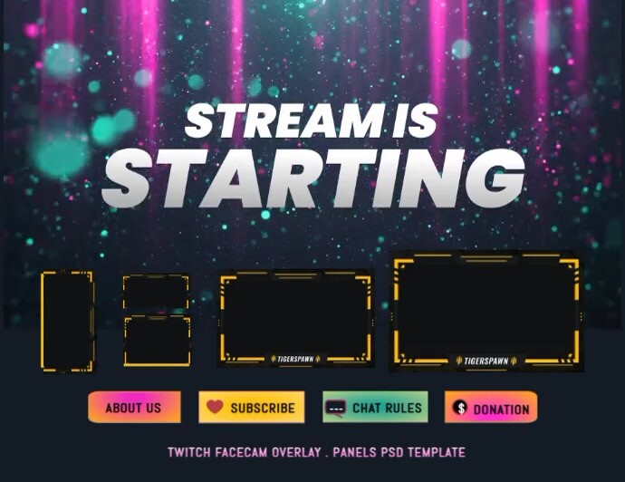 Copy of Modern & Minimal Twitch Overlay Flyer (us Letter) | PosterMyWall