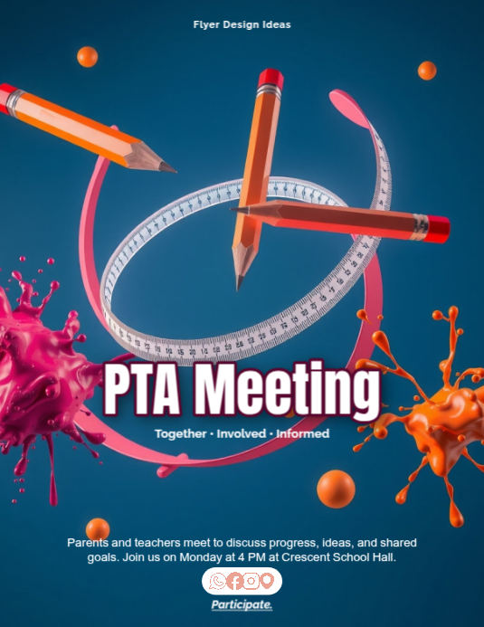 Modern & Minimal Unity Board – Pta Meeting Flyer (us Letter) Template | PosterMyWall