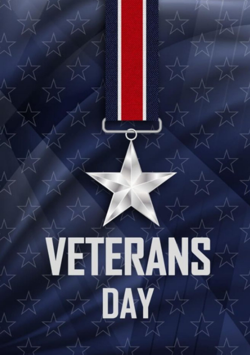 Modern & Minimal Veterans Day A4 Template | PosterMyWall