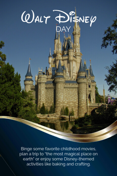 Copy of Modern & Minimal Walt Disney Day Poster | PosterMyWall