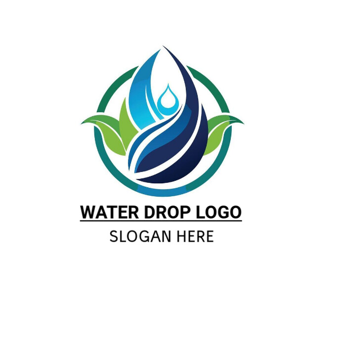 Copy of Modern & Minimal Water Drop Logo Logo | PosterMyWall
