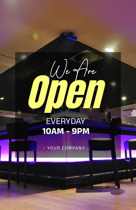 Modern & Minimal We Are Open Tabloid Template | PosterMyWall