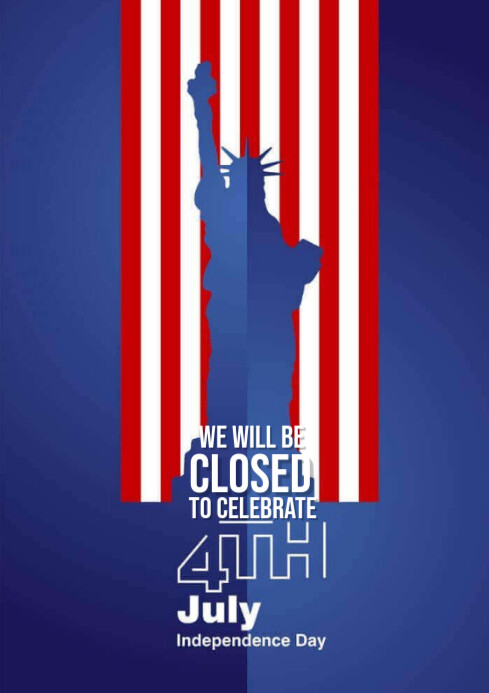 Copy of Modern & Minimal We Will Be Celebrate 4th July A4 | PosterMyWall