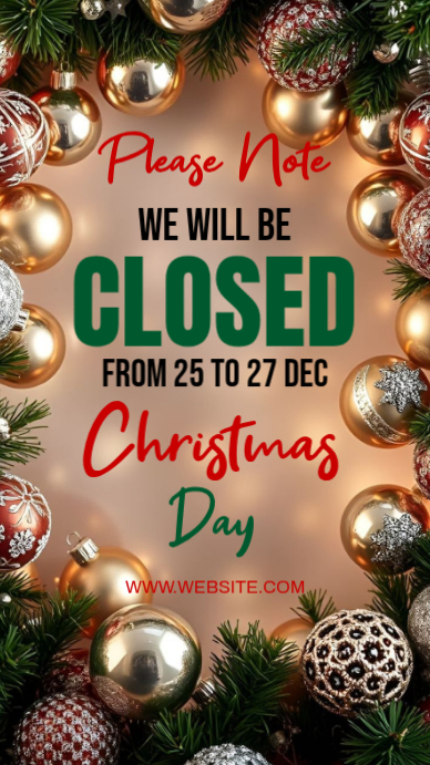 Plantilla de Modern & Minimal We Will Be Closed On Christmas nstagram ...