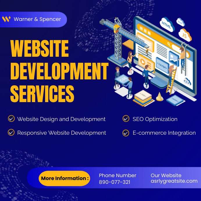 Copy of Modern & Minimal Website Development Services | PosterMyWall