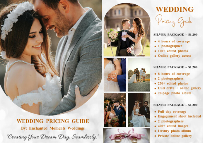 Copy of Modern & Minimal Wedding Pricing Guide List A3 | PosterMyWall