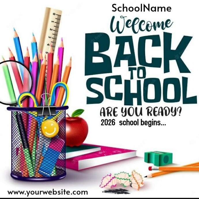 Modern & Minimal Welcome Back To School 2026 Flyer Instagram Post ...