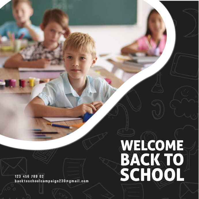 Modern & Minimal Welcome Back To School Kids Education Poster Template ...