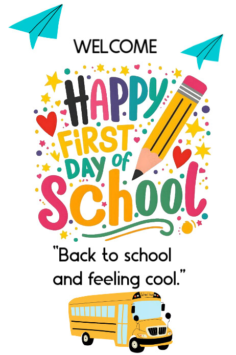 Modern & Minimal Welcome Back To School Poster Template | PosterMyWall