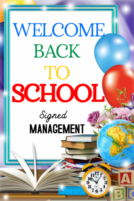 Copy of Modern & Minimal Welcome Back To School Poster | PosterMyWall