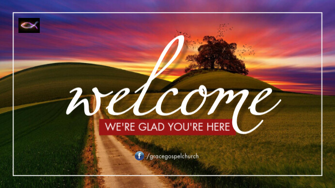 Modern & Minimal Welcome Digital Display (16:9) Template | PosterMyWall
