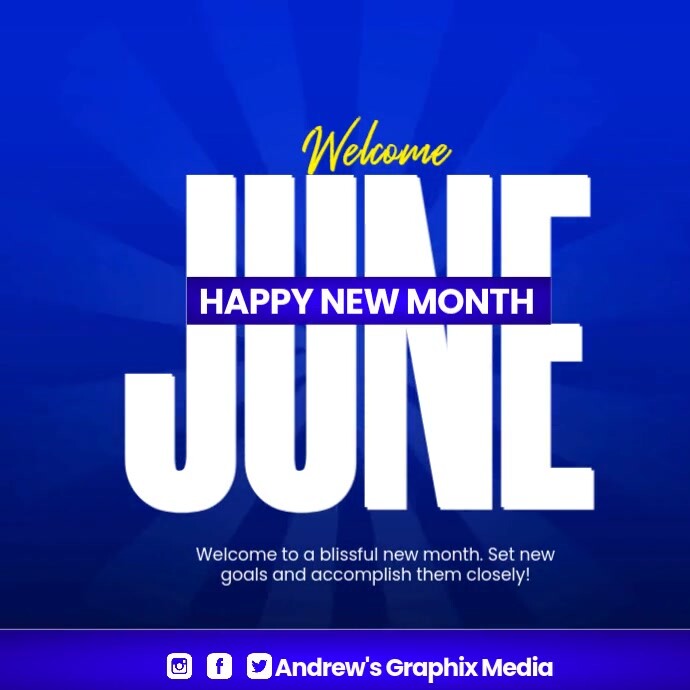 Copy of Modern & Minimal Welcome June Flyer Instagram Post | PosterMyWall