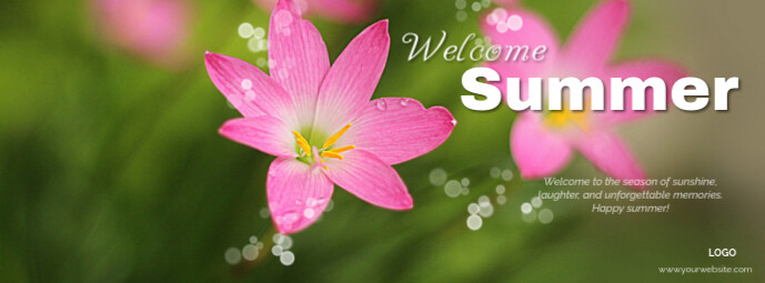 Modern & Minimal Welcome Summer Hello June Happy New Month Facebook ...
