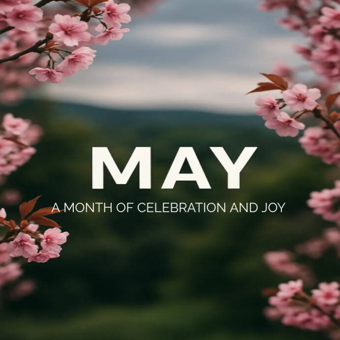 Modern & Minimal Welcome To May – Floral Design With Cheerful Greetings ...