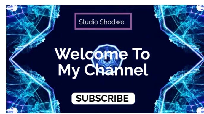Modern & Minimal Welcome To My Channel Digital Display (16:9) Template ...