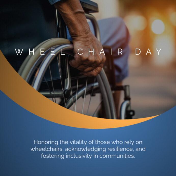 Modern & Minimal Wheel Chair Day Instagram Post Template | PosterMyWall