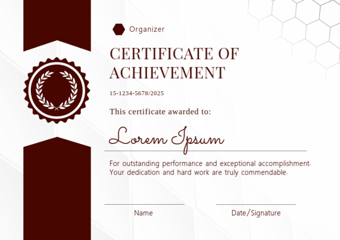 Modern & Minimal White Certificate A4 Template | PosterMyWall