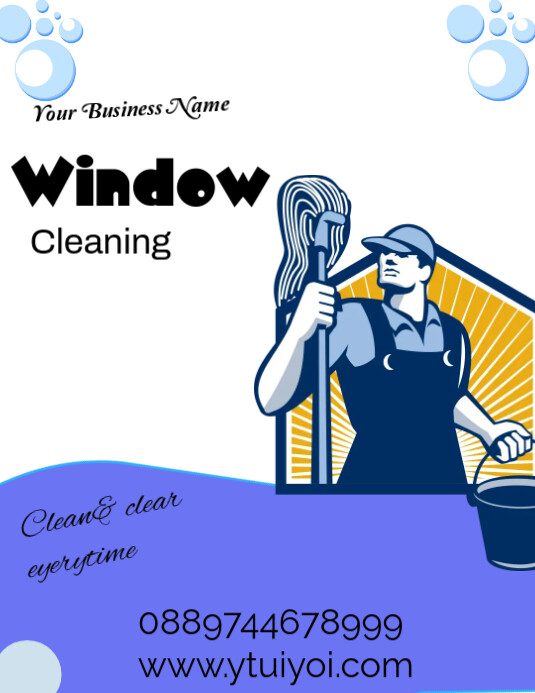 Modern & Minimal Window Cleaning Flyer (us Letter) Template | PosterMyWall